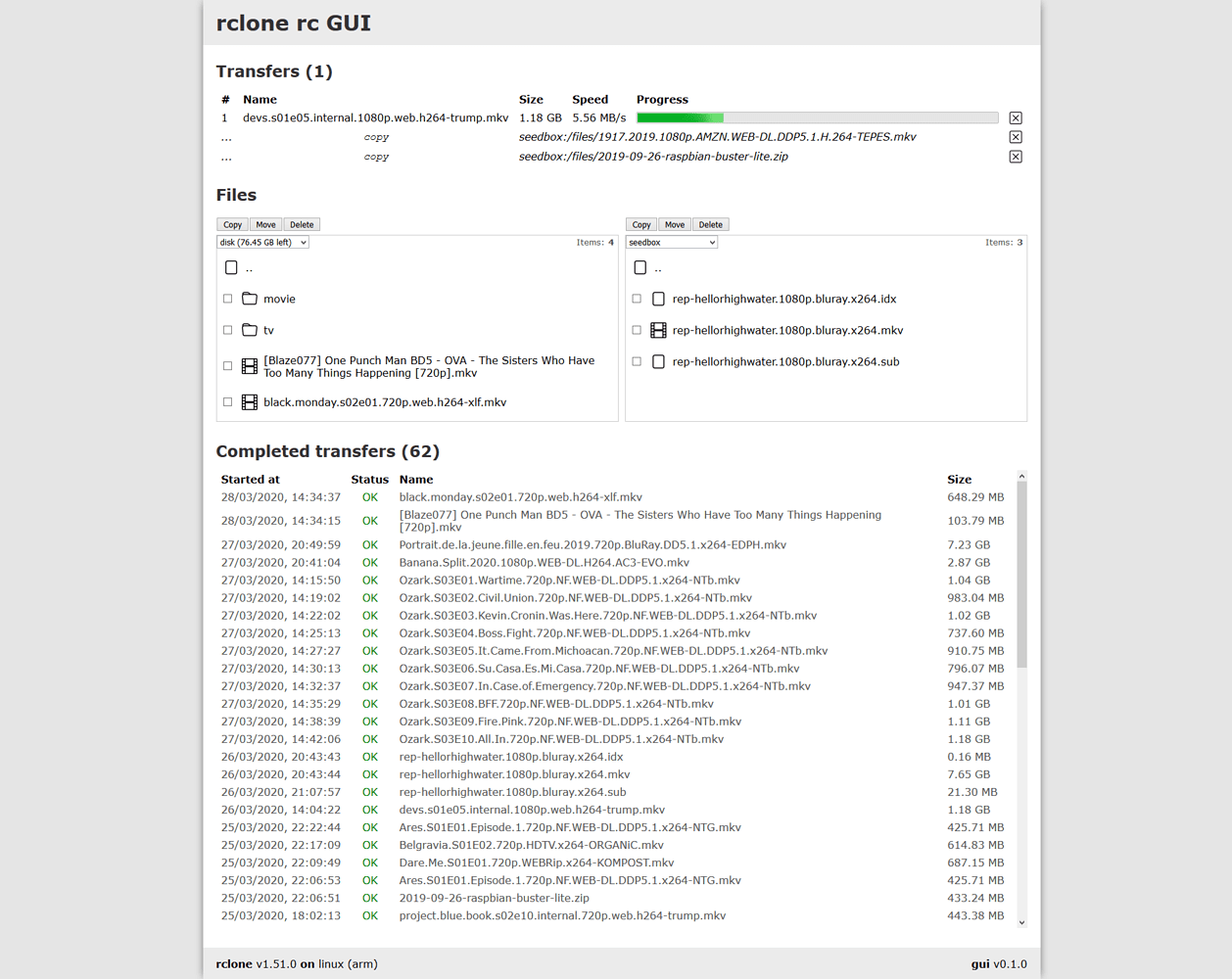 Yet another web GUI for rclone rcd - Feature - rclone forum