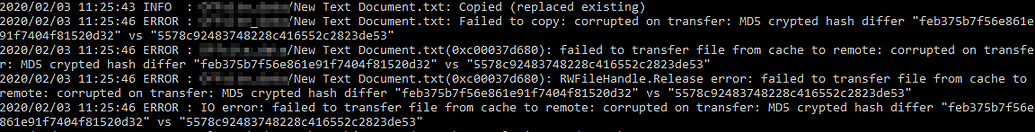 WriteFileHandle: Can't open for write without O_TRUNC on existing file without --vfs-cache-mode ...